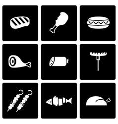 Meat icons Royalty Free Vector Image - VectorStock