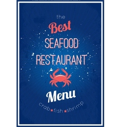 Seafood menu background Royalty Free Vector Image