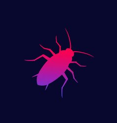 Cockroach or roach icon Royalty Free Vector Image