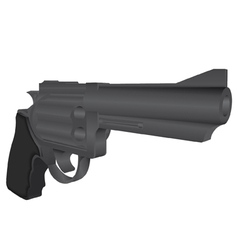 Vintage revolver gun front view concept Royalty Free Vector