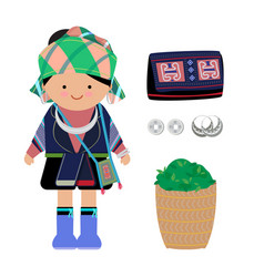 Mien people Royalty Free Vector Image - VectorStock