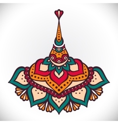 Colorful and triangular mandala Royalty Free Vector Image