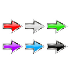 Red glass button 3d shiny hexagon icon Royalty Free Vector