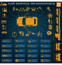 Car service repair infographics Royalty Free Vector Image