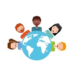 Global network friends Royalty Free Vector Image
