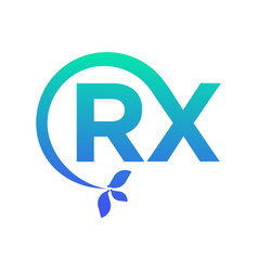 Logo template combined with letters r and x Vector Image