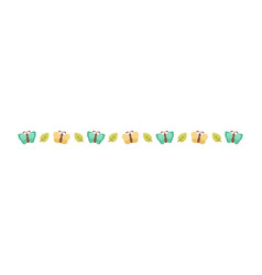Cute butterfly separator border divider spring Vector Image