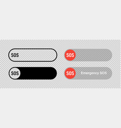 Sos switch red toggle button isolated icon Vector Image