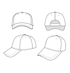 Outline cap Royalty Free Vector Image - VectorStock