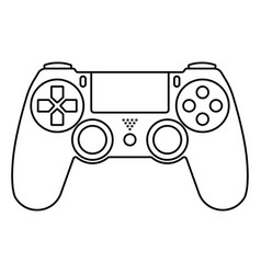 Video game ps4 controllers gamepad -line art Vector Image