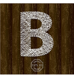 Rope alphabet letter b Royalty Free Vector Image