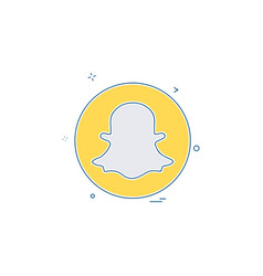 Snapchat icon design Royalty Free Vector Image
