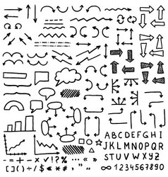 Set of hand drawn borders Royalty Free Vector Image