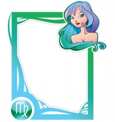 Zodiac frame series virgo Royalty Free Vector Image
