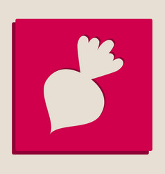 Beet simple sign grayscale version Royalty Free Vector Image