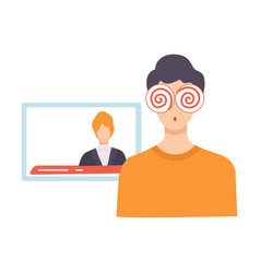 Media zombie person brainwashing control Vector Image