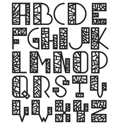 Graffiti font alphabet letters Hip hop type Vector Image