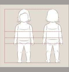 Baby body measurements Royalty Free Vector Image