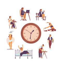 Woman daily schedule female activities every day Vector Image