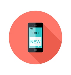 Smartphone with notifications icon Royalty Free Vector Image