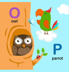 Isolated alphabet letter a-alligator b-balloon Vector Image