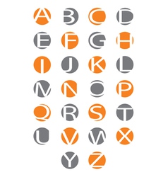 Digital letter icons Royalty Free Vector Image