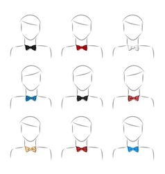 Bow tie set Royalty Free Vector Image - VectorStock