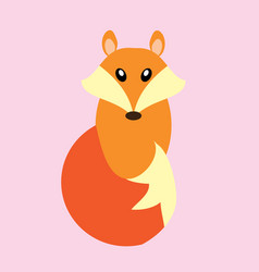 Cartoon fox isolated Royalty Free Vector Image