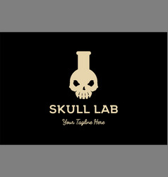 Head science lab logo icon design Royalty Free Vector Image