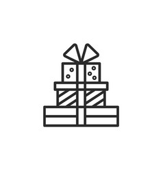 Gift universal icon editable thin line Royalty Free Vector