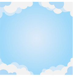 Pixel art sky clouds 8-bit skyline retro video Vector Image
