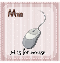 Flashcard letter m Royalty Free Vector Image - VectorStock