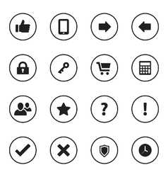 Black icon set Royalty Free Vector Image - VectorStock