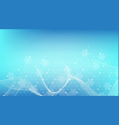 Molecular structure background science template Vector Image