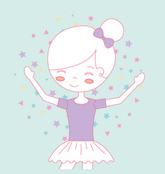 Cute little ballerina Royalty Free Vector Image