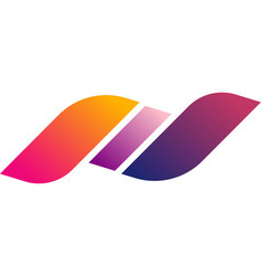 Abstract three lines logo in trendy and minimal Vector Image