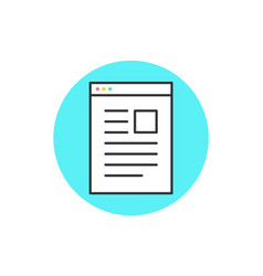 Old browser interface template isolated browser Vector Image