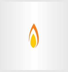 Fire flame key logo icon Royalty Free Vector Image