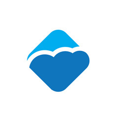 Square cloud logo Royalty Free Vector Image - VectorStock