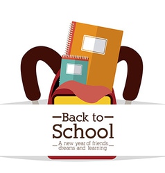 Bag back to school Royalty Free Vector Image - VectorStock