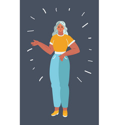 Pop art woman pointing at you Royalty Free Vector Image