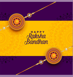 Awesome decorative rakhi design for raksha Vector Image