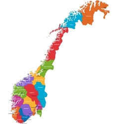 Norway map Royalty Free Vector Image - VectorStock