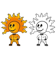 Cute sun Royalty Free Vector Image - VectorStock