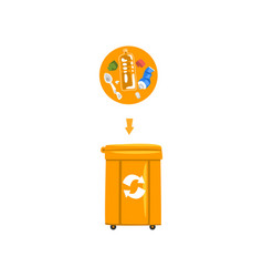 Waste sorting different types garbage paper Vector Image