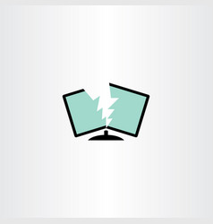 Computer desktop pc logo design icon Royalty Free Vector