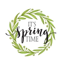 Hand drawn spring wreath Royalty Free Vector Image