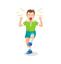 Angry boy shouting friend Royalty Free Vector Image