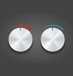 Round volume controllers radial amplifier Vector Image