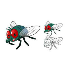 Fly Cartoon Character Royalty Free Vector Image